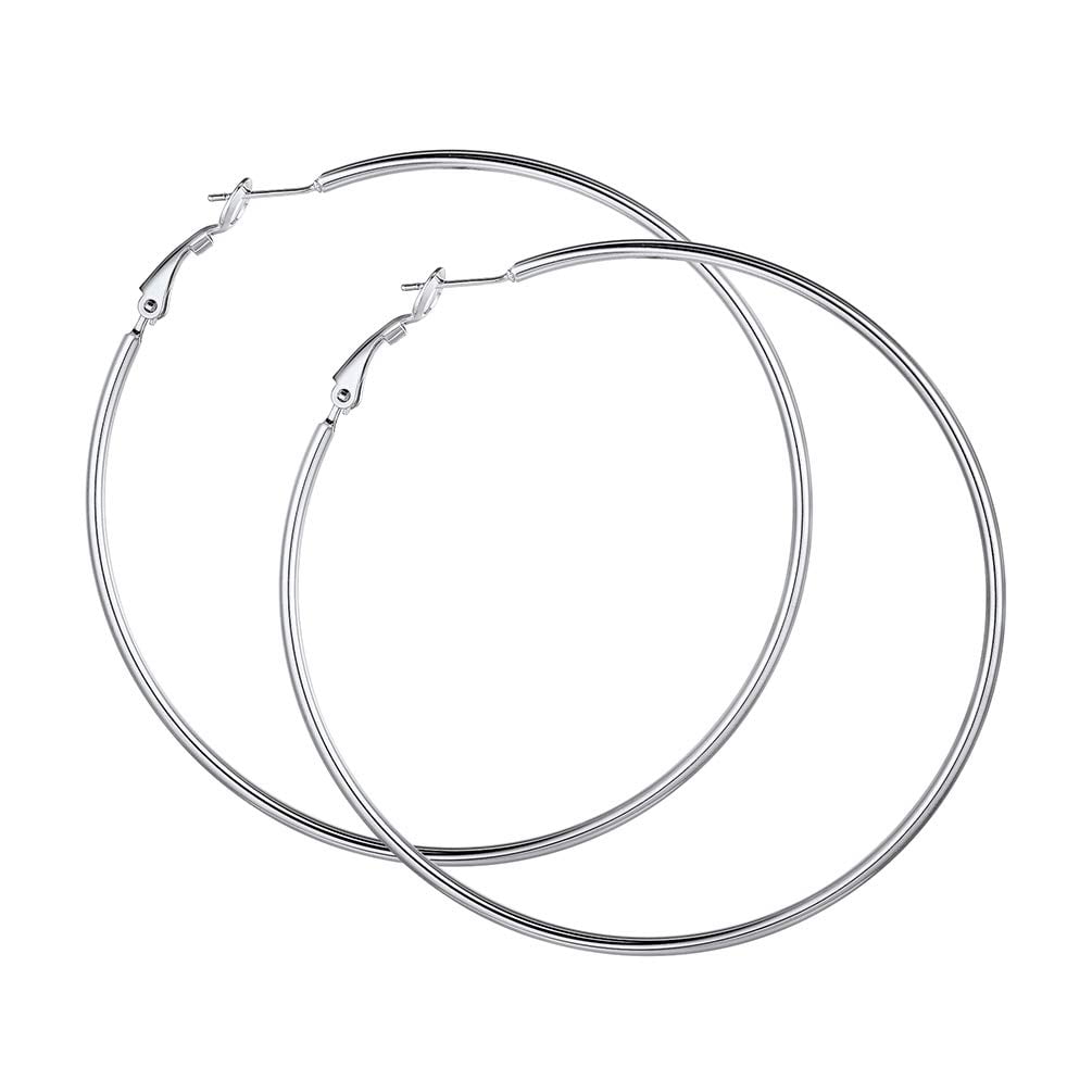 PROSTEEL Large Hoop Earring for Women, Stainless Steel Earrings Lightweight Hypoallergenic ...