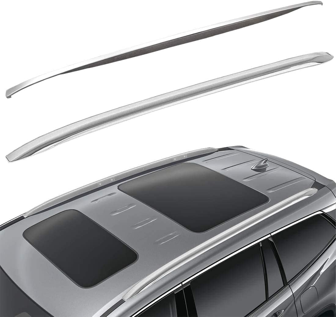 ROSY PIXEL Roof Rack Side Rails Silver Bars Compatible with 2016-2022 ...