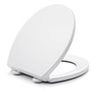 Tuekys Toilet Seat, Universal Quiet-Close Toilet Lid White Plastic ...