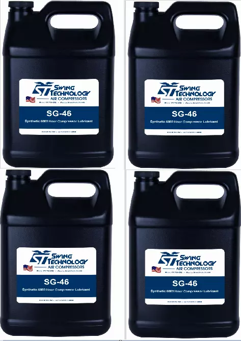 ROTARY SCREW FULL SYNTHETIC 6000 HOUR COMPRESSOR OIL SG-46 - 4 GALLON ...