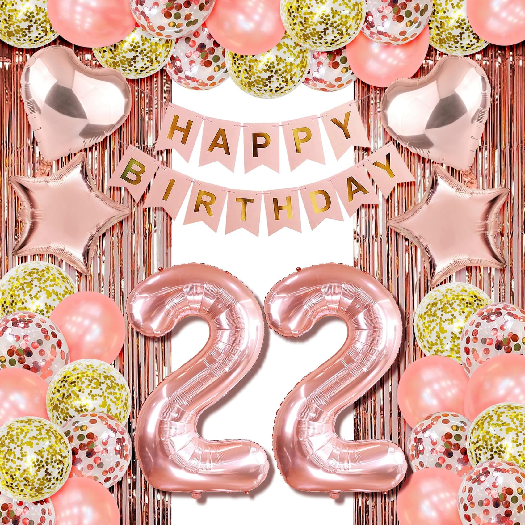 ROTASLOG birthday decorations SSF20 for her happy birthday decorations for women 22 birthday ...