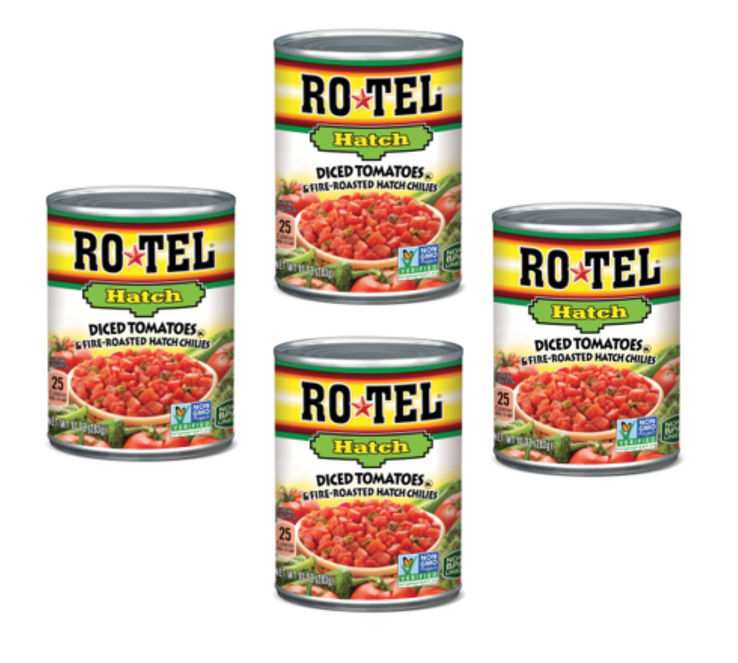 ROTEL Hatch Diced Tomatoes and Fire Roasted Hatch Chilies, 10 oz, (4 ...
