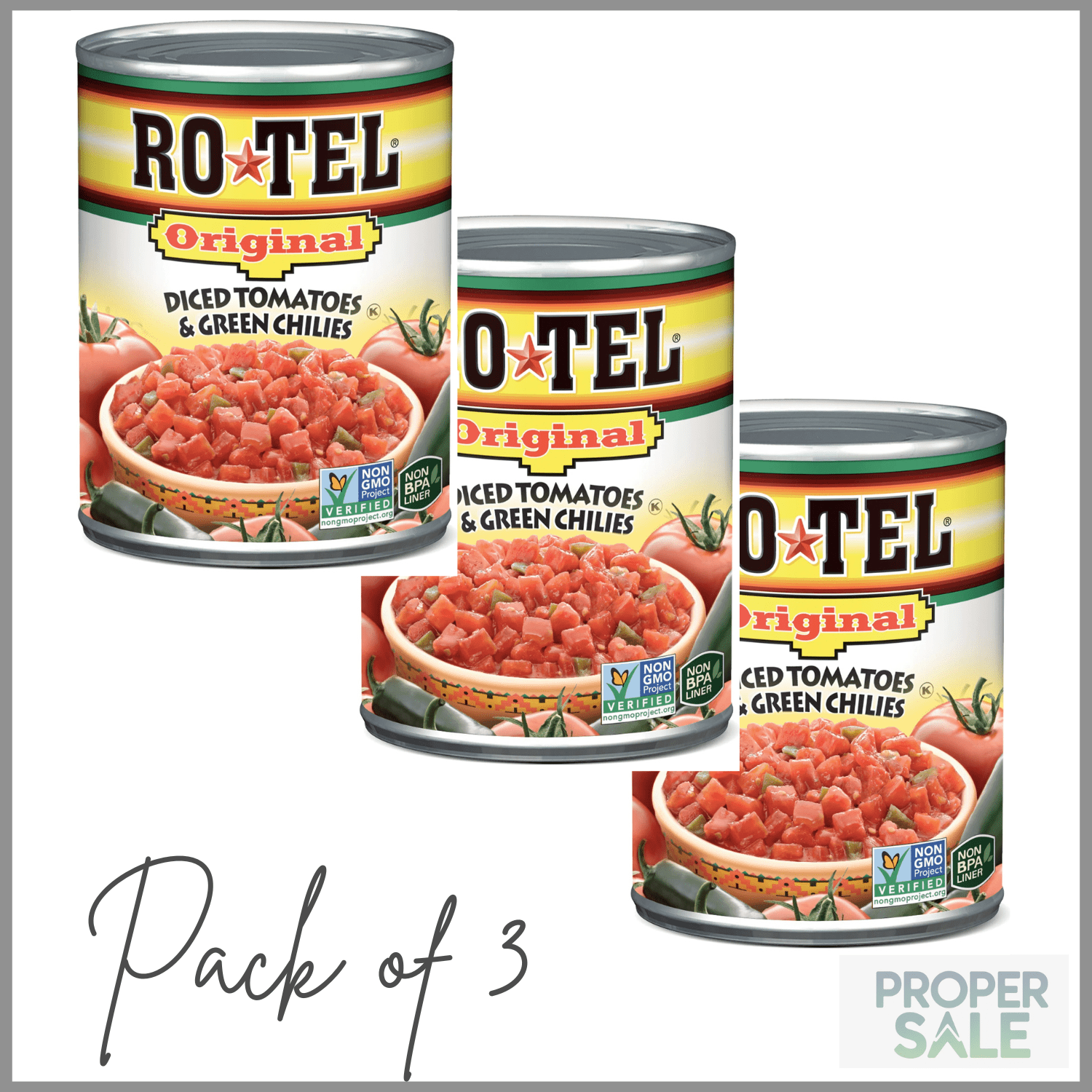 ROTEL Original Diced Tomatoes and Green Chilies, 10 oz ( PACK OF 3 ...