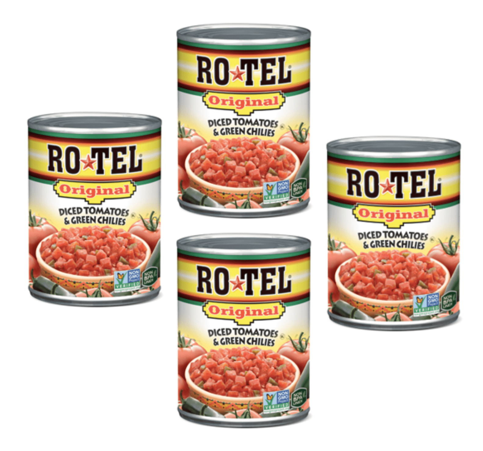 ROTEL Original Diced Tomatoes and Green Chilies, 10 oz - Pack of 4 ...