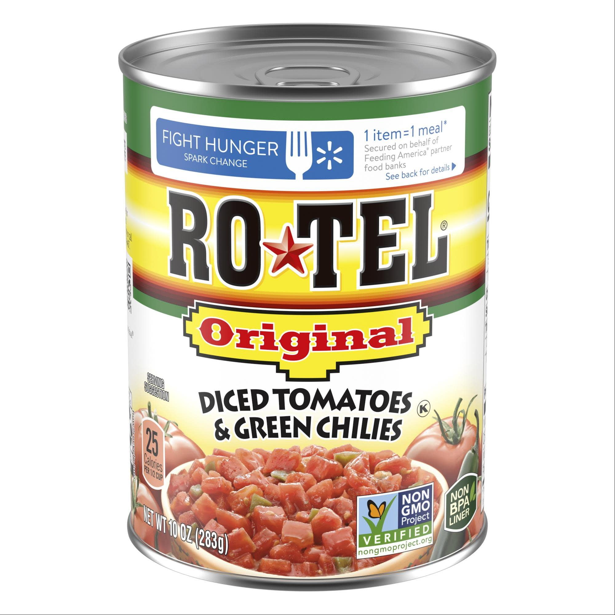ROTEL Original Diced Tomatoes and Green Chilies, 10 oz - Walmart.com