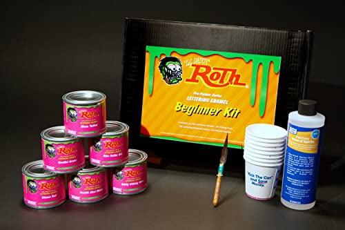 ROTH BEGINNER PINSTRIPING LETTERING ENAMEL 6 COLORS KIT - Walmart.com