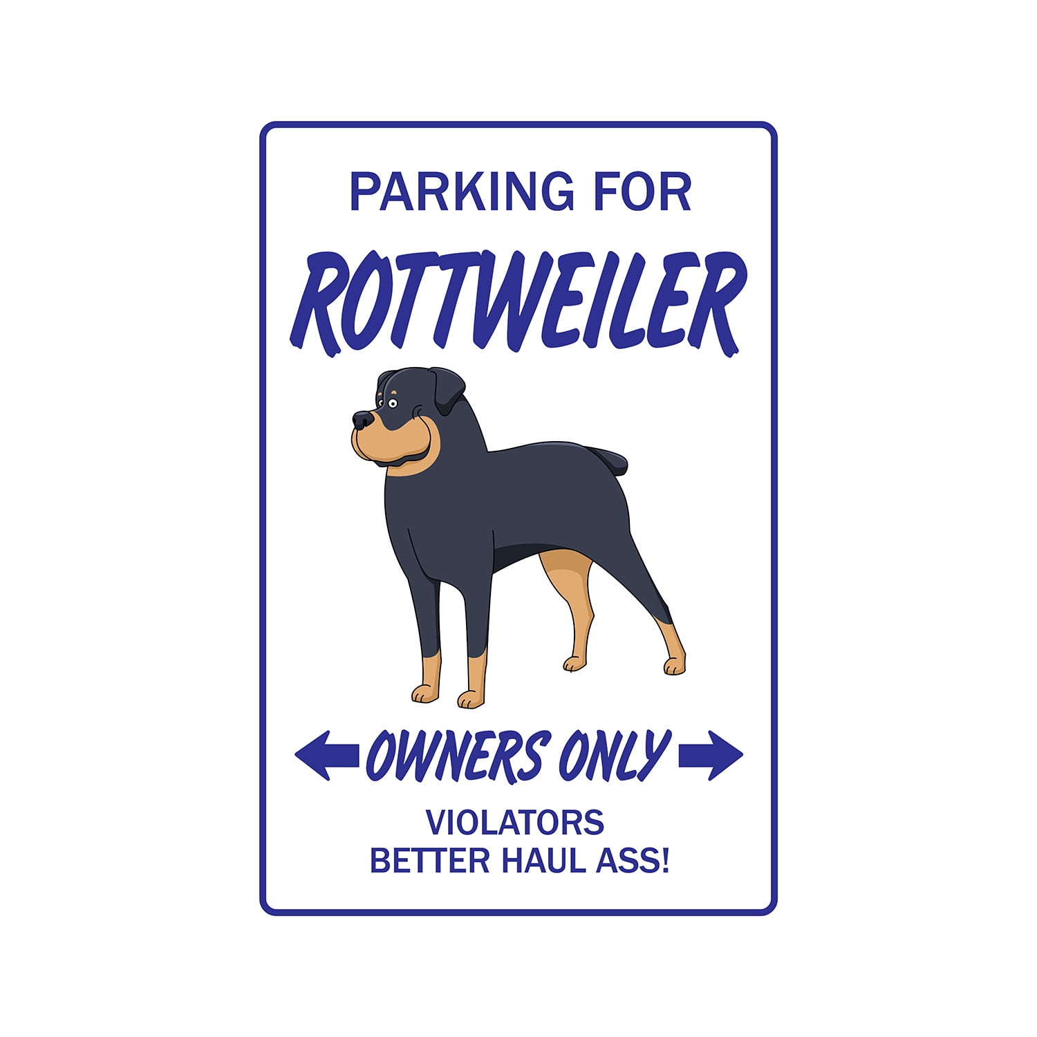 ROTTWEILER Aluminum Sign dog pet parking guard security vet breeder ...