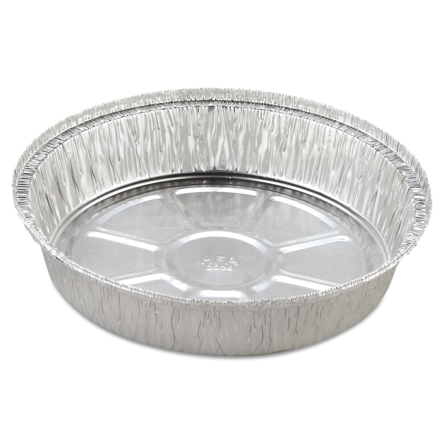 ROUND ALUMINUM CONTAINER, 37 OZ, 8" DIAMETER, SILVER, 500/CARTON ...