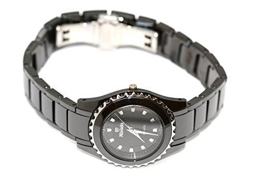 ROUND CERAMIC SWISS WATCH BLACK CARBON DIAL - Walmart.com