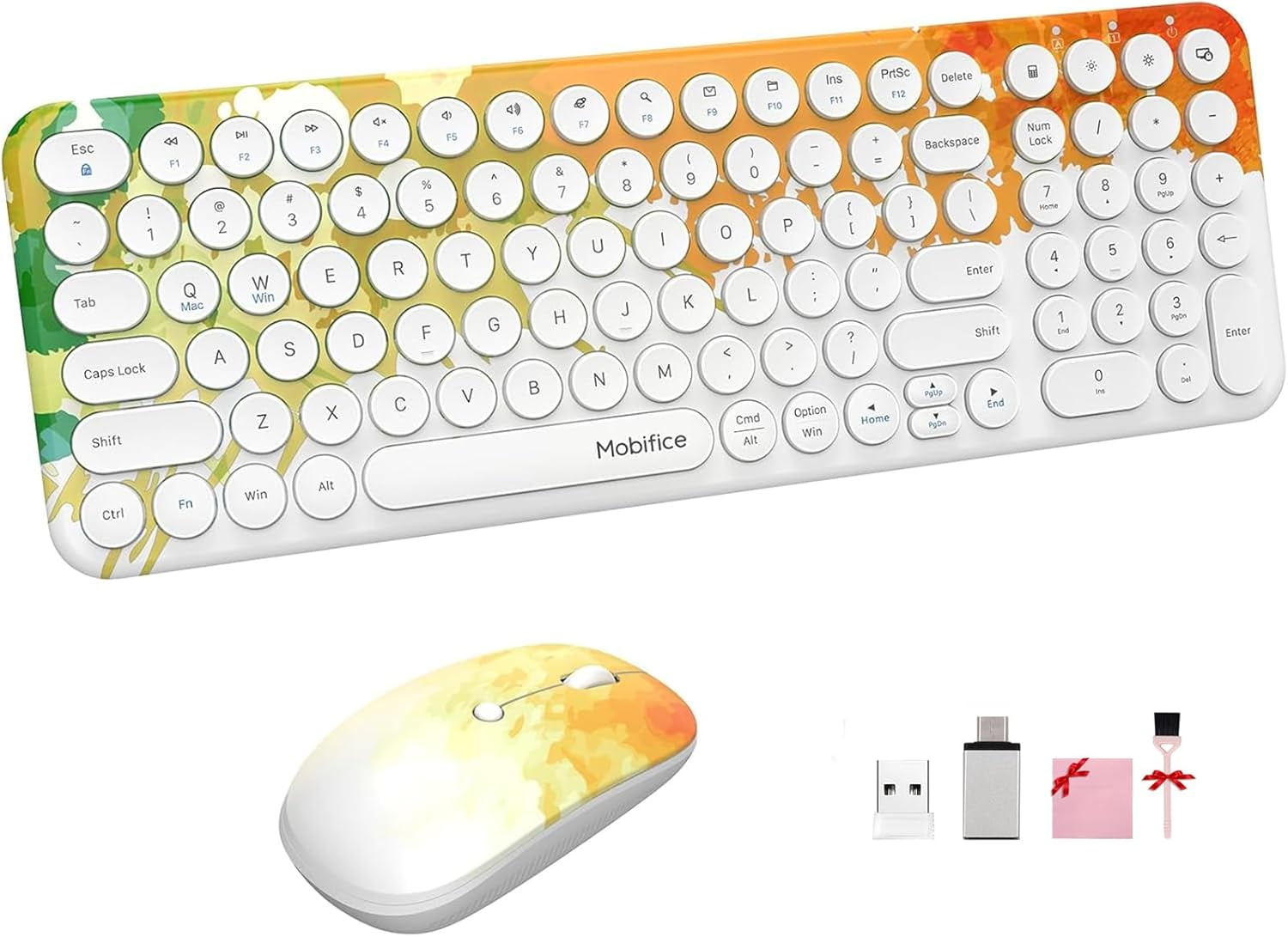 ROUND KEYBOARD DESIGN】:Vintage typewriter-inspired rounded keycaps ...