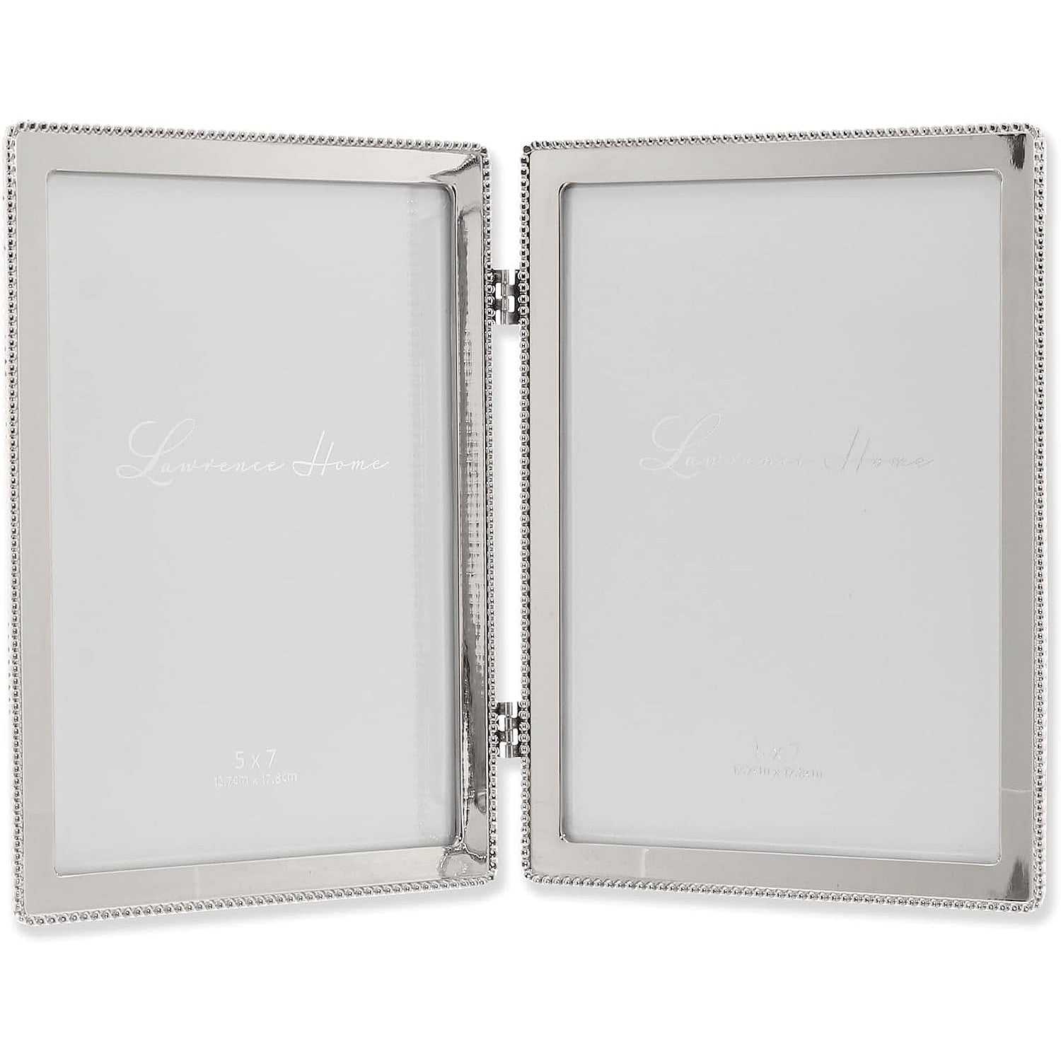 ROUNDED CORNER BEAD Silver Classic Double 5x7 frame - 5x7 - Walmart.com