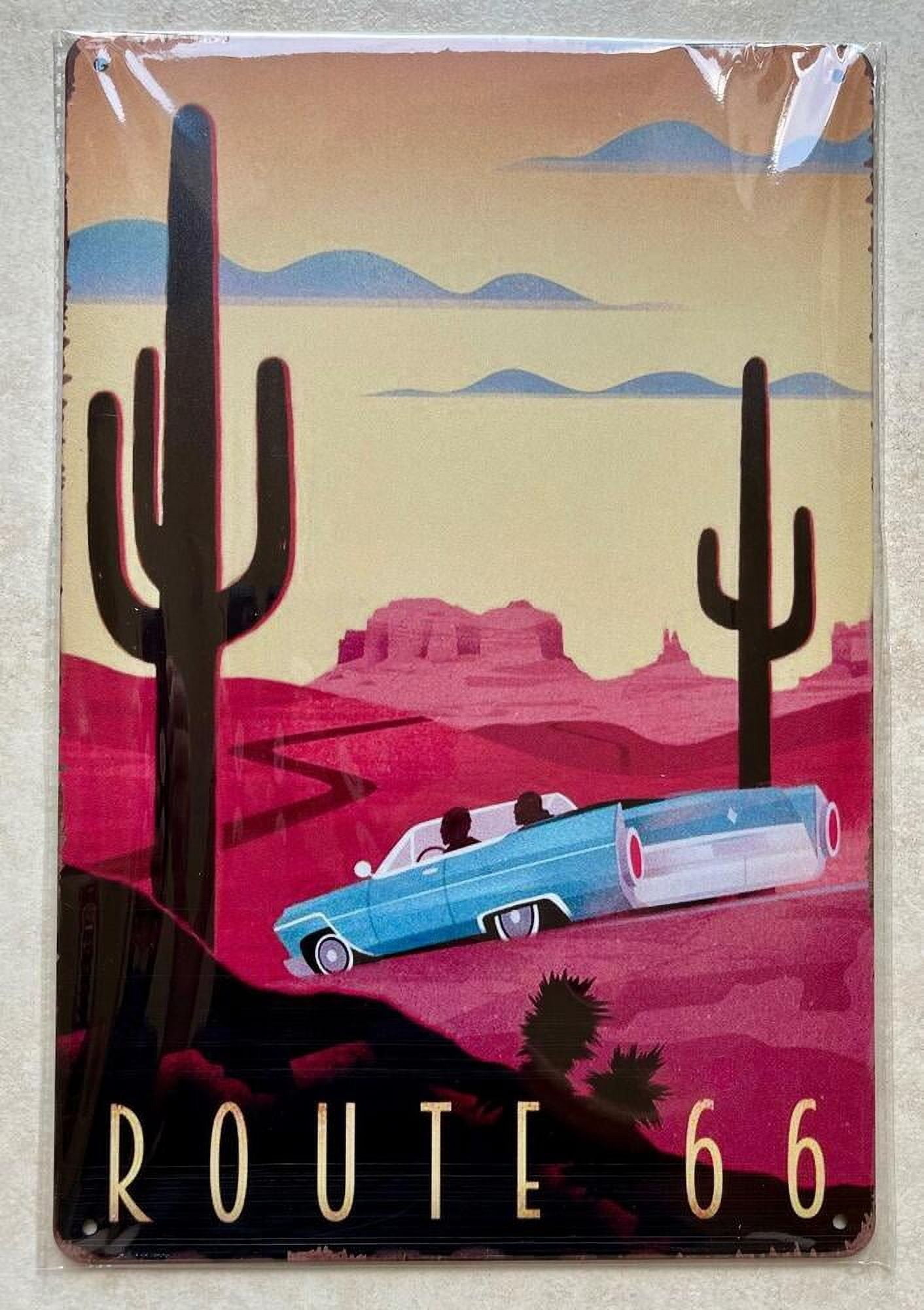 ROUTE 66 AMERICA USA Metal Aluminum Sign MAN CAVE TRAVEL HOLIDAY ROAD ...