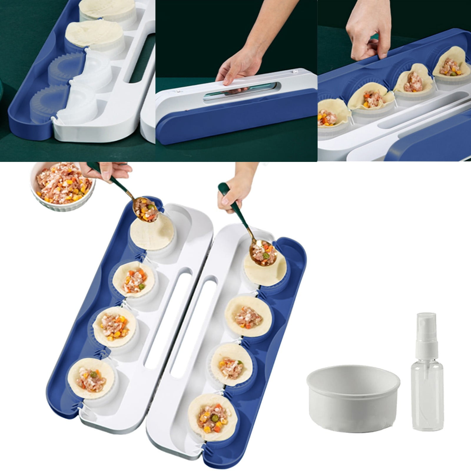 ROUYCD 8 In 1 Dumpling Automatic Dumpling Machine With Spray Bottle And ...