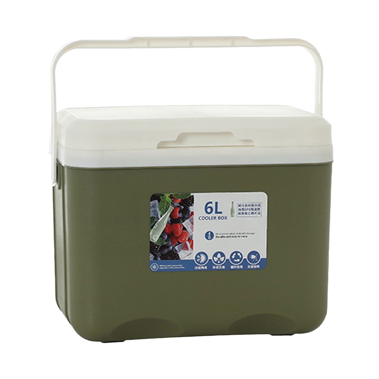 ROUYCD Cooler Insulated 6L Personal For Hot Food Ice Ice Chest Small ...