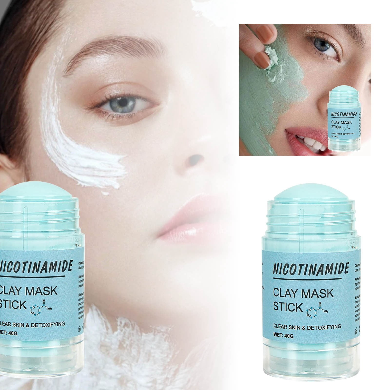 ROUYCD Solid Mud Stick Cleansing Smear Oil Blackhead Green Tea Mud ...