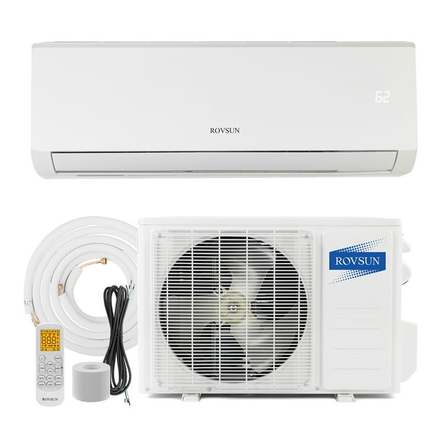 ROVSUN 12,000 BTU AC/Heating System, 19SEER 230V, Ductless Split-System ...