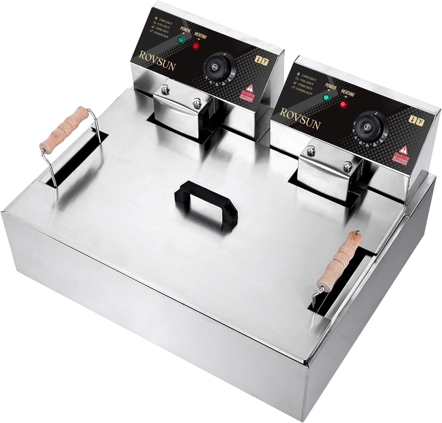 ROVSUN 22.8QT/21.6L Electric Deep Fryer, Countertop Commercial ...