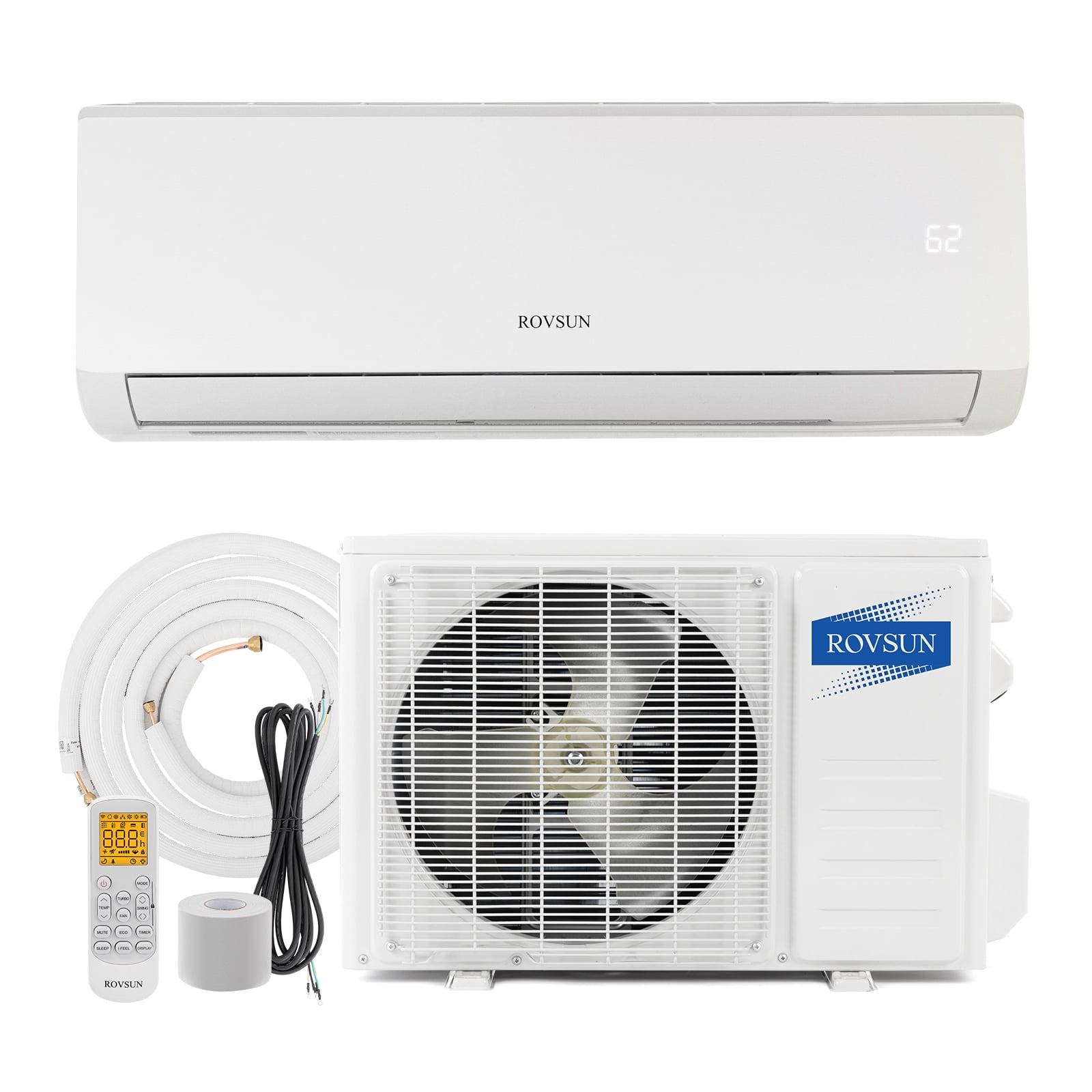 ROVSUN 24,000 BTU Mini Split AC/Heater, 19SEER 230V, Ductless System ...