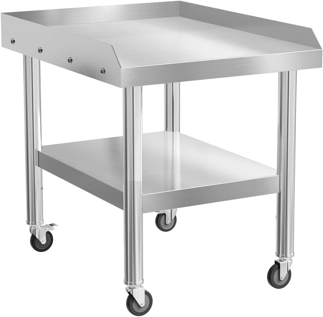 ROVSUN 24" L*30" W*26" H Stainless Steel Equipment Stand with Wheels ...