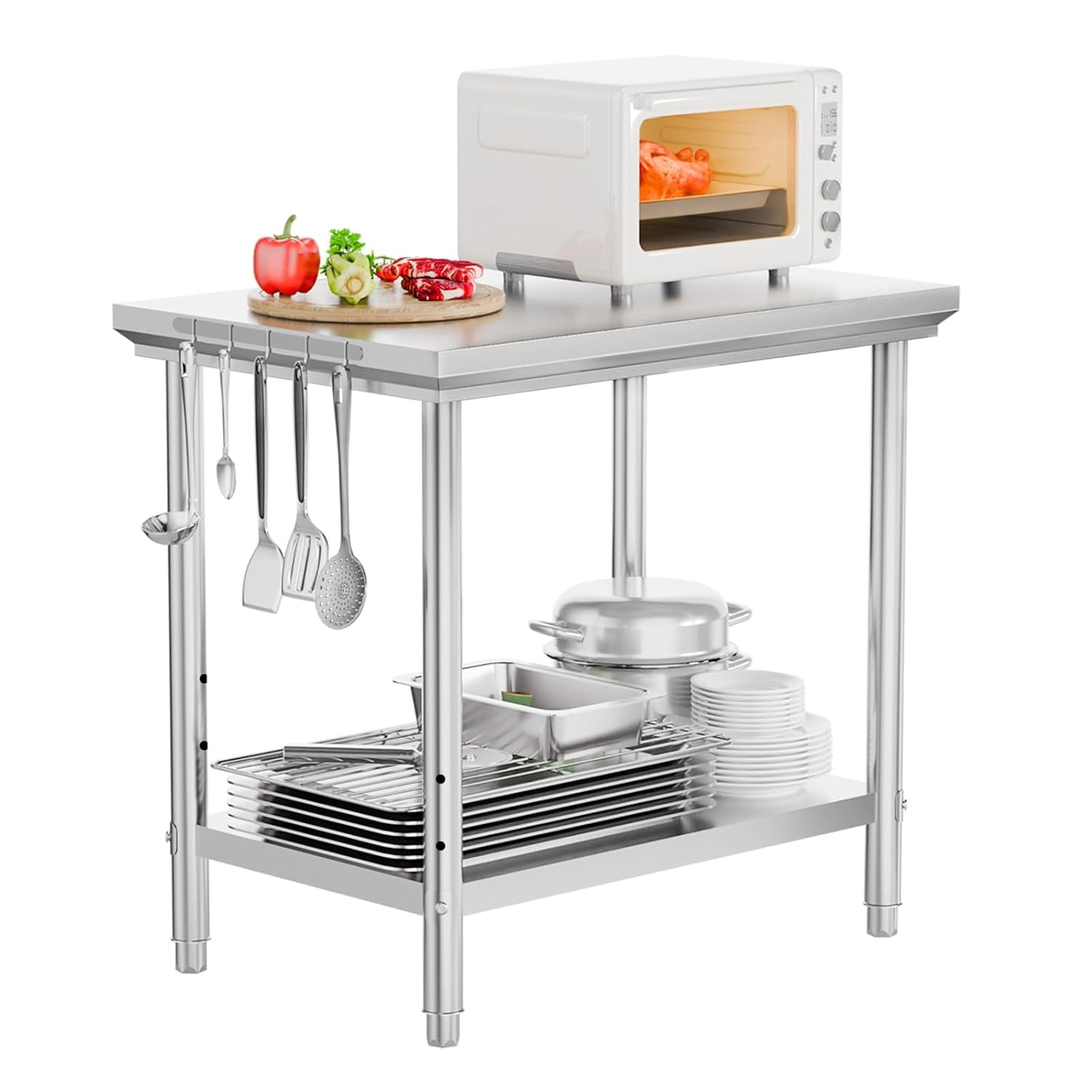 ROVSUN 36 X 24 Inch Stainless Steel Table,Commerical Prep Table for ...