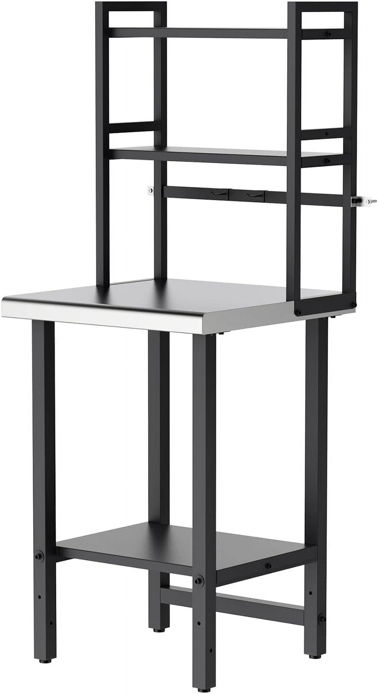 ROVSUN 24'' x 24'' Stainless Steel Tables with Adjustable 2 Tier ...