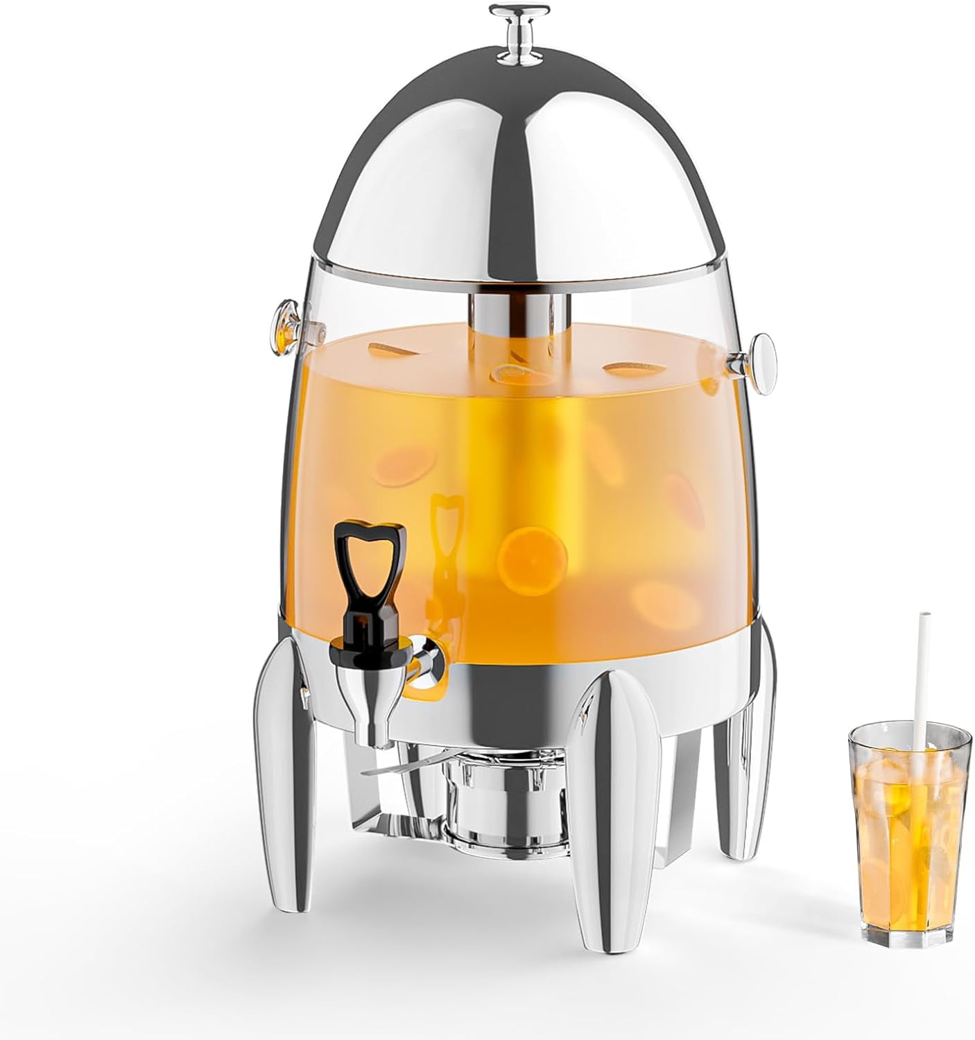 ROVSUN 3 Gallon/12L Beverage Dispenser, Coffee Chafer Urn with Fuel ...