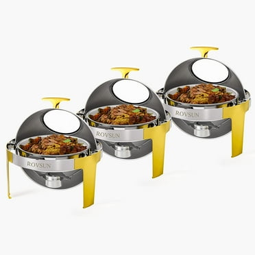 Chafing Dish Buffet Set 4 Pack, TINANA 5QT Stainless Steel Chafing ...
