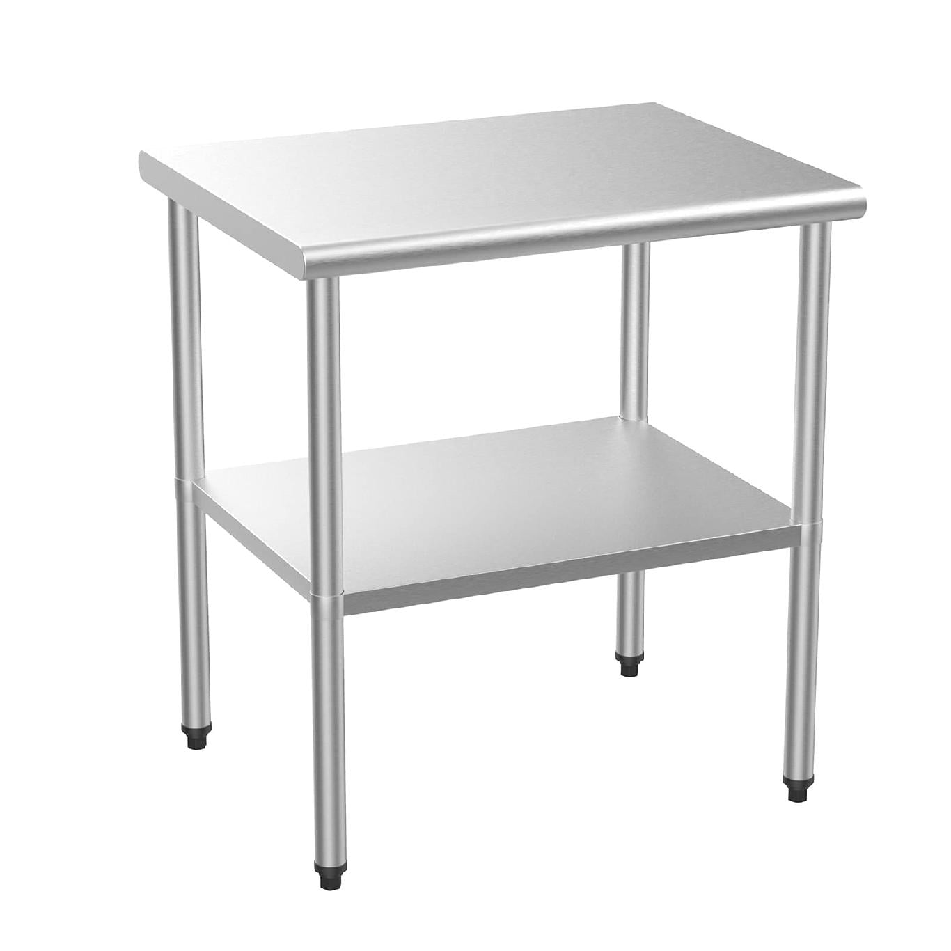 ROVSUN 30'' x 24'' Stainless Steel Commercial Metal Table for Prep ...
