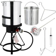 Loco Cookers Outdoor Double Burner Propane Fry Cart with Deep Fryer and ...