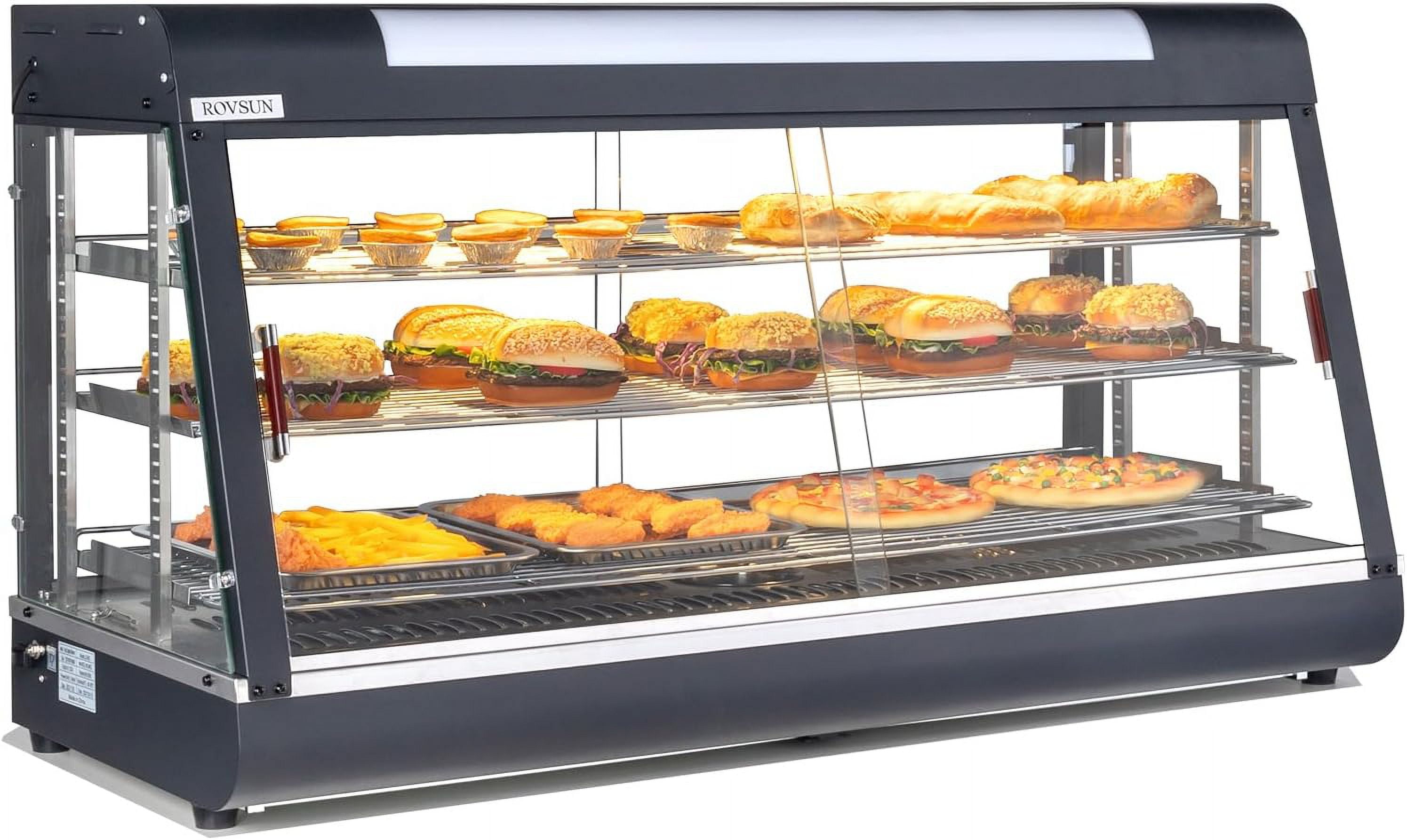 ROVSUN 48" Food Warmer Pizza Warmer Countertop, 3-Tier Food Warmer ...