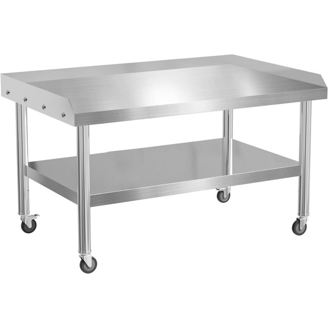 ROVSUN 48" L*30" W*26" H Stainless Steel Equipment Stand with Wheels ...