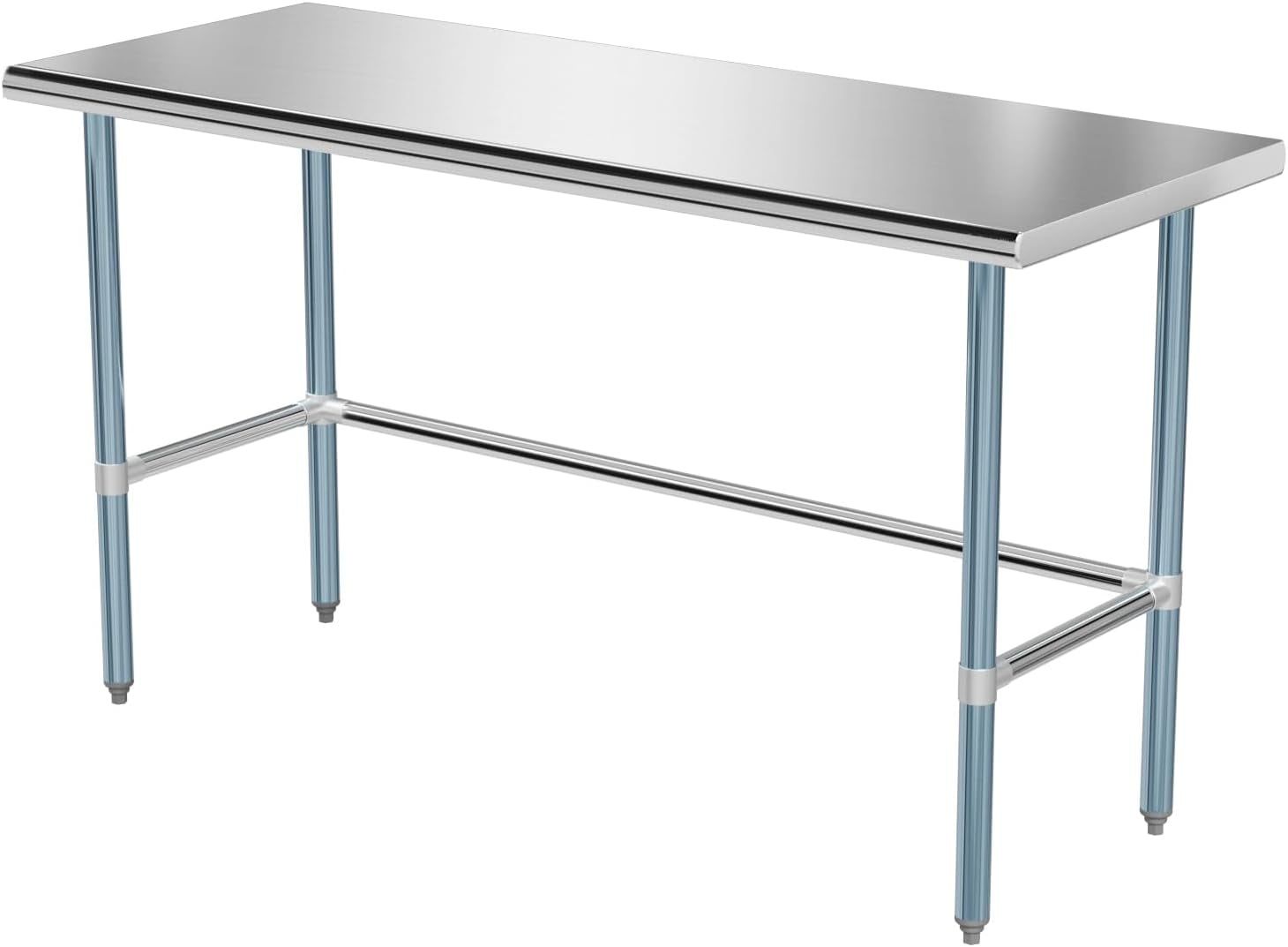 ROVSUN 60" X 30" Open Base Stainless Steel Table, NSF Commercial Heavy ...