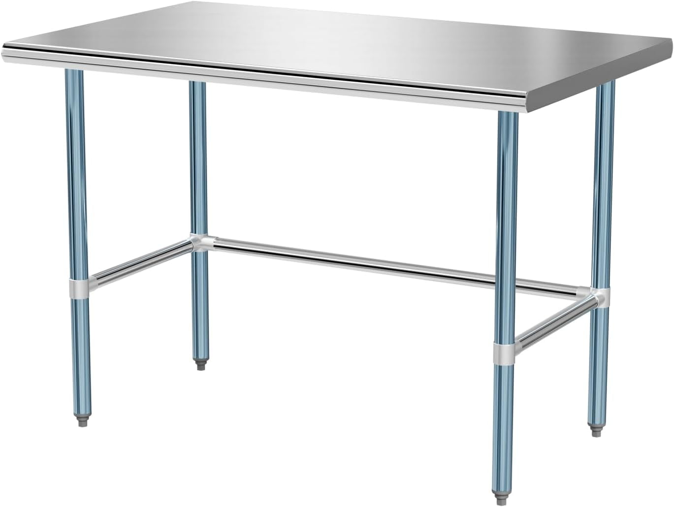 ROVSUN 48" X 30" Open Base Stainless Steel Table, NSF Commercial Heavy ...