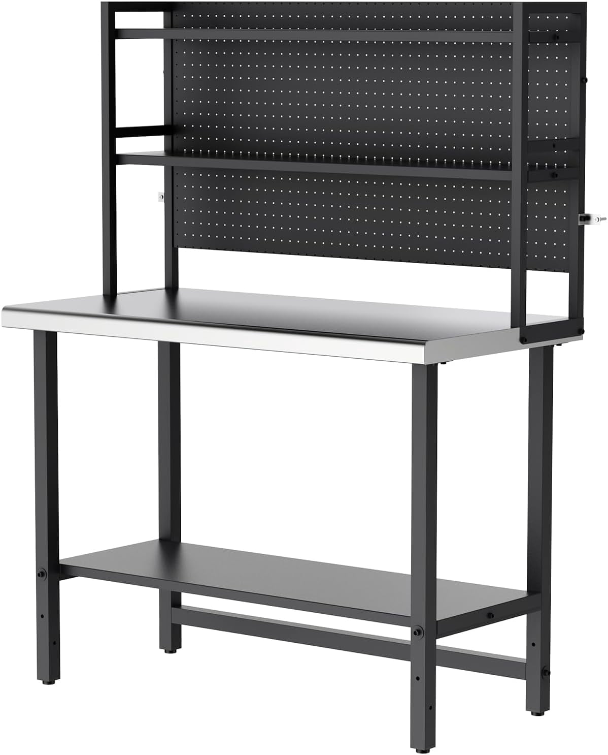 ROVSUN 48''x24'' Stainless Steel Table, 2 Tier Shelves, Kitchen Prep ...