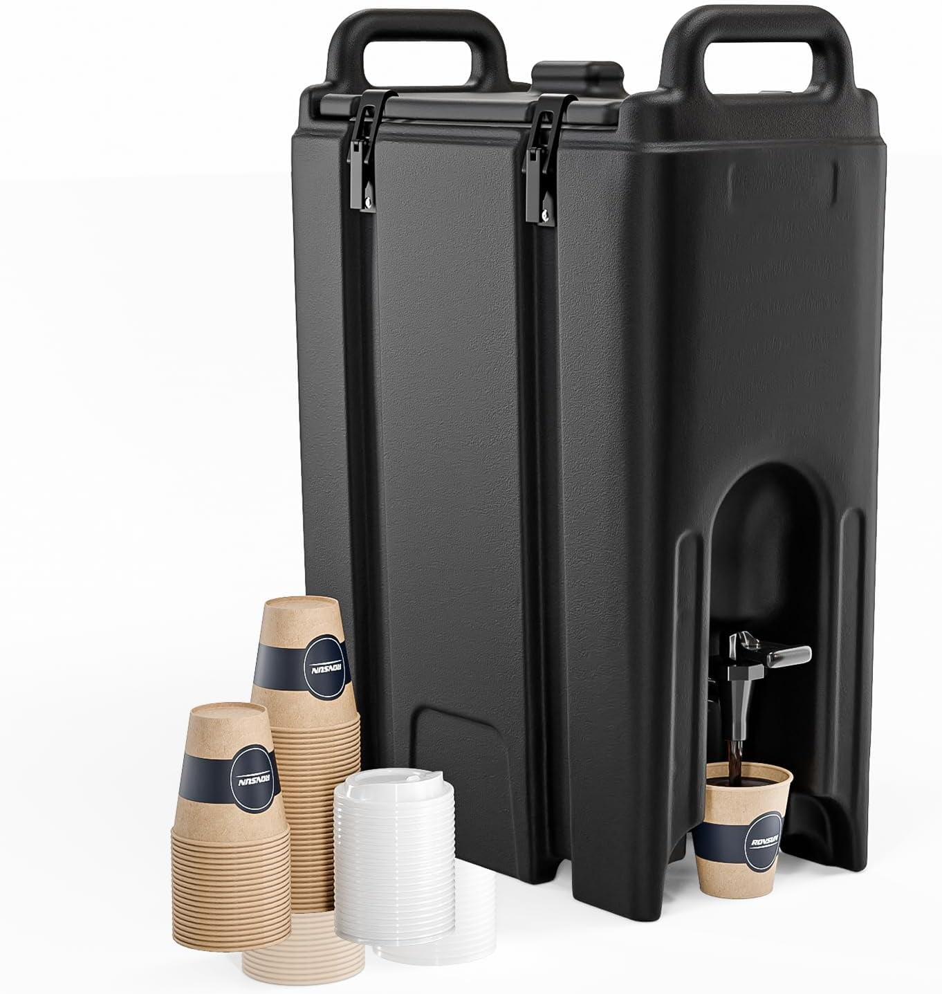 ROVSUN 5Gallon Insulated Beverage Dispenser, Ice and Hot Drink Server ...