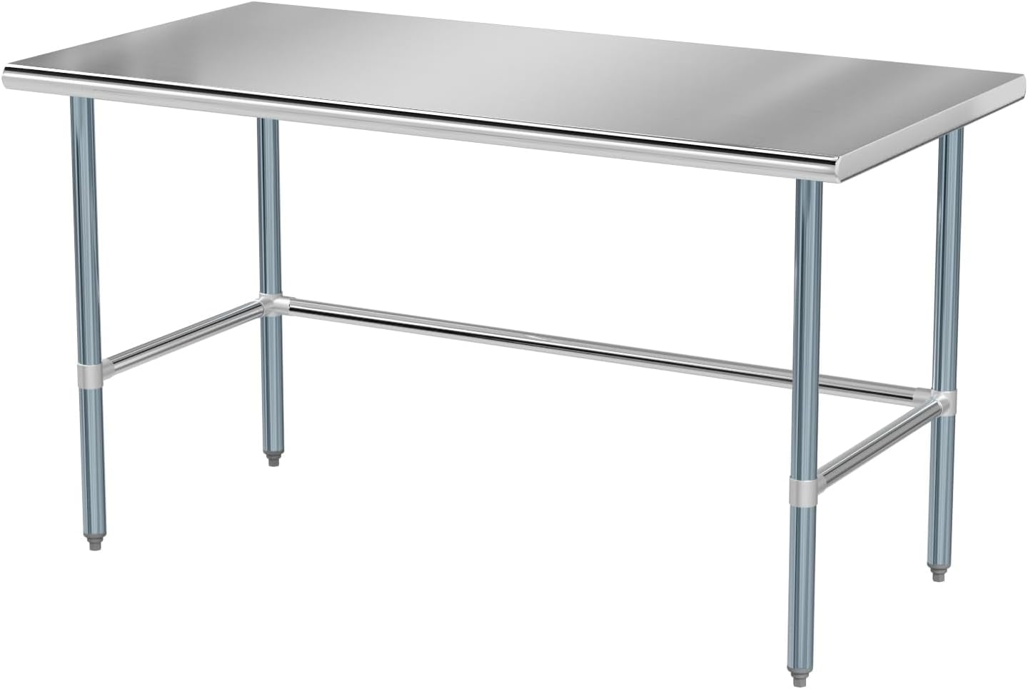 ROVSUN 60" X 24" Open Base Stainless Steel Table, NSF Commercial Heavy ...