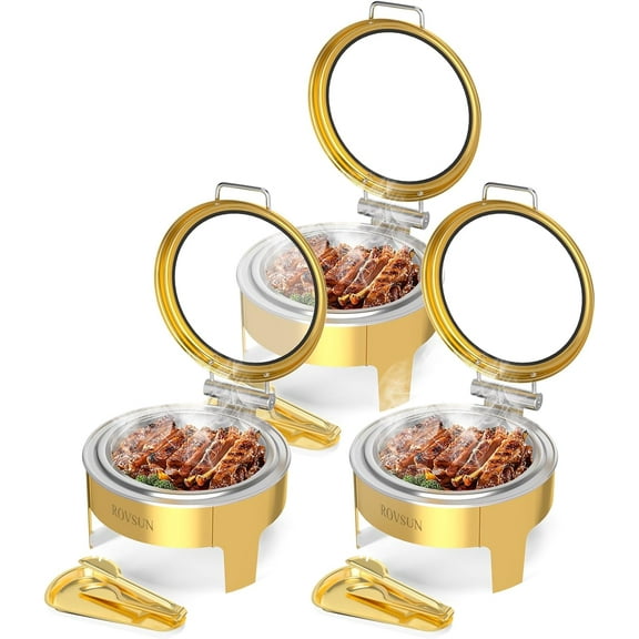 Jacgood Chafing Dishes for Buffet Set 2PC, Chafers for Catering,Chafing ...