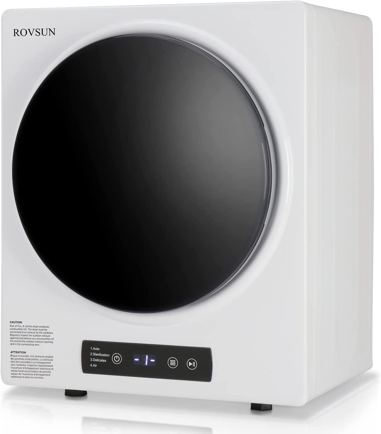 ROVSUN 9LBS Portable Laundry Dryer, Stainless Steel Tub, LCD Control ...