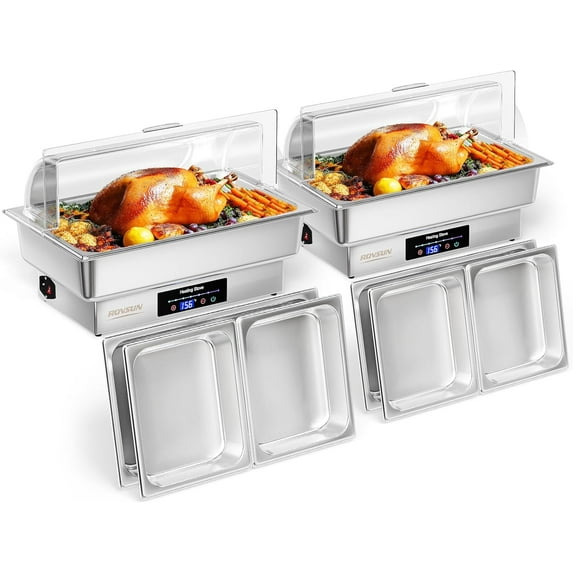 ROVSUN 9QT Electric Chafing Dish for Buffet with Temperature Control ...