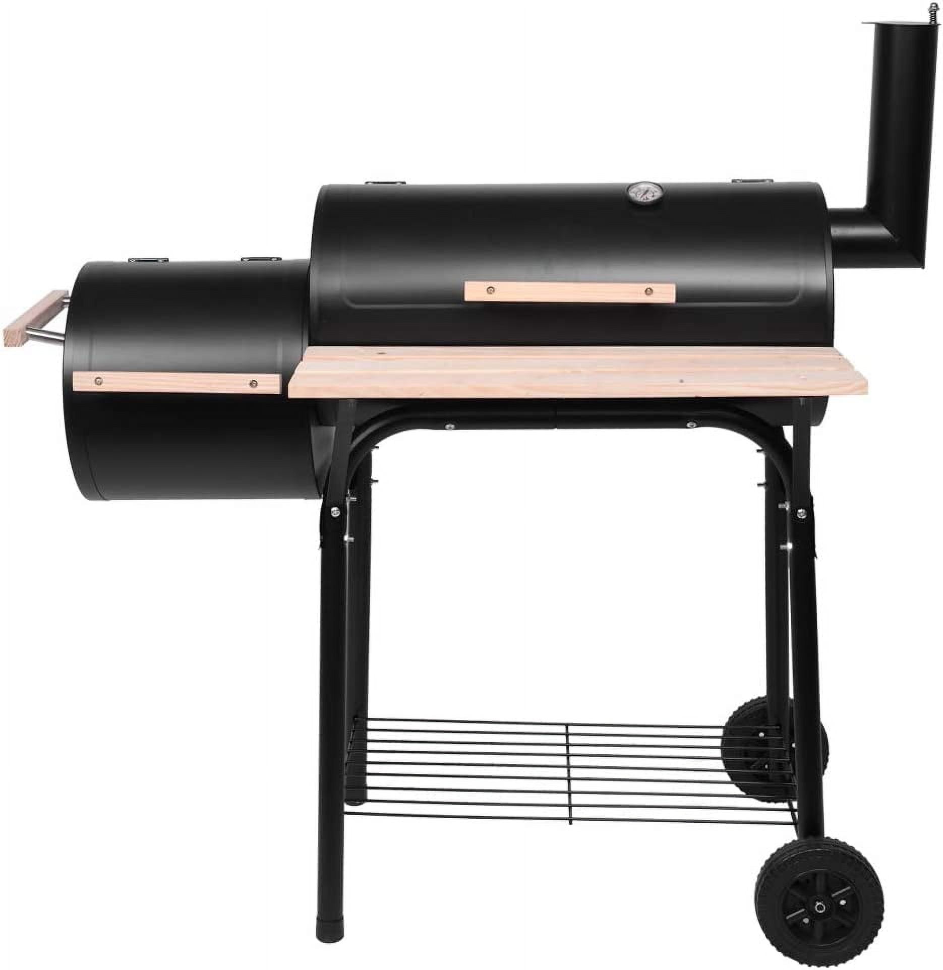 ROVSUN Charcoal Grill, Large Cooking Area of 433 Sq.In., Offset Smoker ...