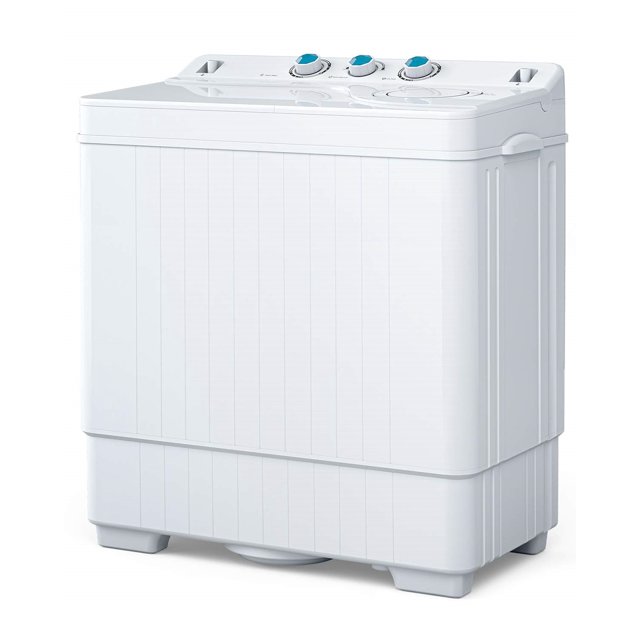 ROVSUN Electric 26lbs Twin Tub Mini Washing Machine w/ Pump for Camping ...