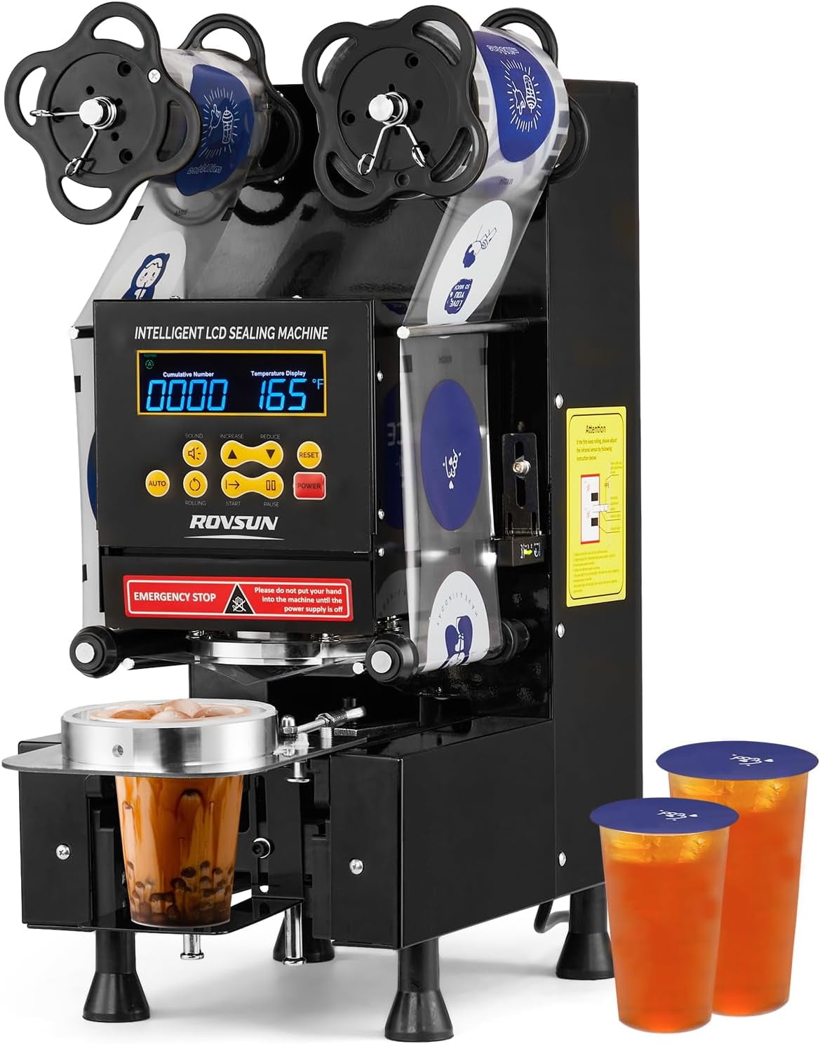 ROVSUN Cup Sealing Machine, Fully Automatic Cup Sealer Machine ...