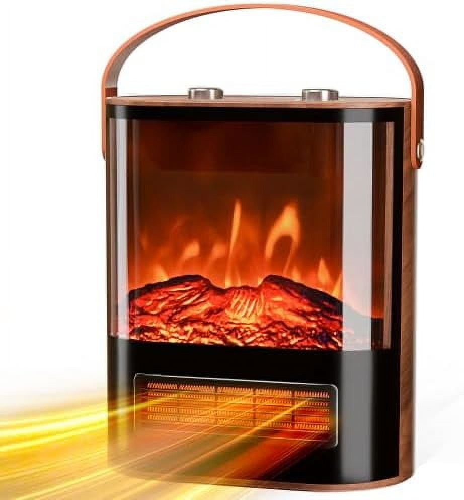 ROVSUN Electric Fireplace Heater for Indoor Use, 1500W Portable Fake ...