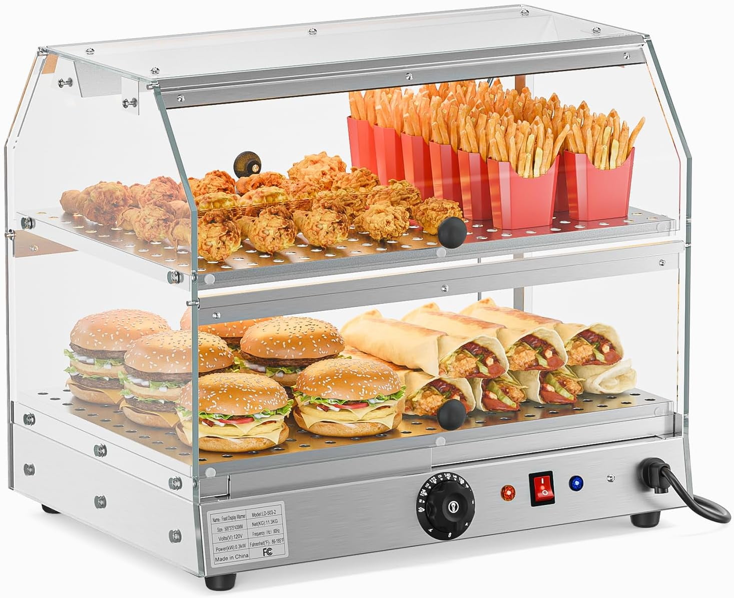 ROVSUN Food Warmer Pizza Warmer Countertop, Food Warmer Display Pretzel ...