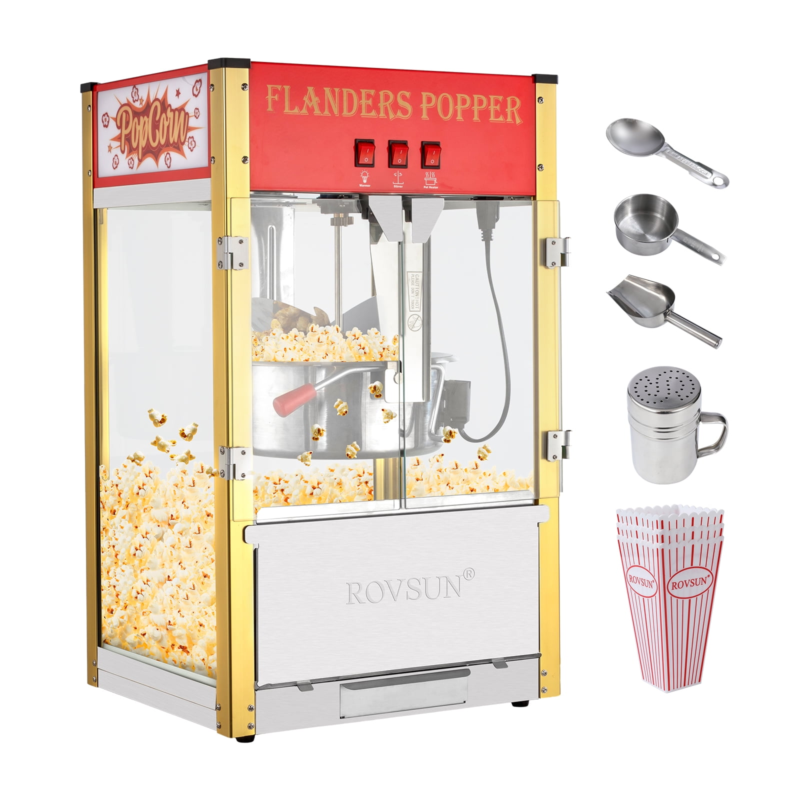 Free Shipping! ROVSUN 16Oz Popcorn Maker, Electronic Popper with Scoop ...