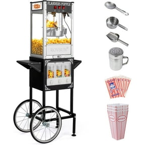 20Oz Popcorn Machine with Cart, 1440W Popcorn Maker Machine with ...