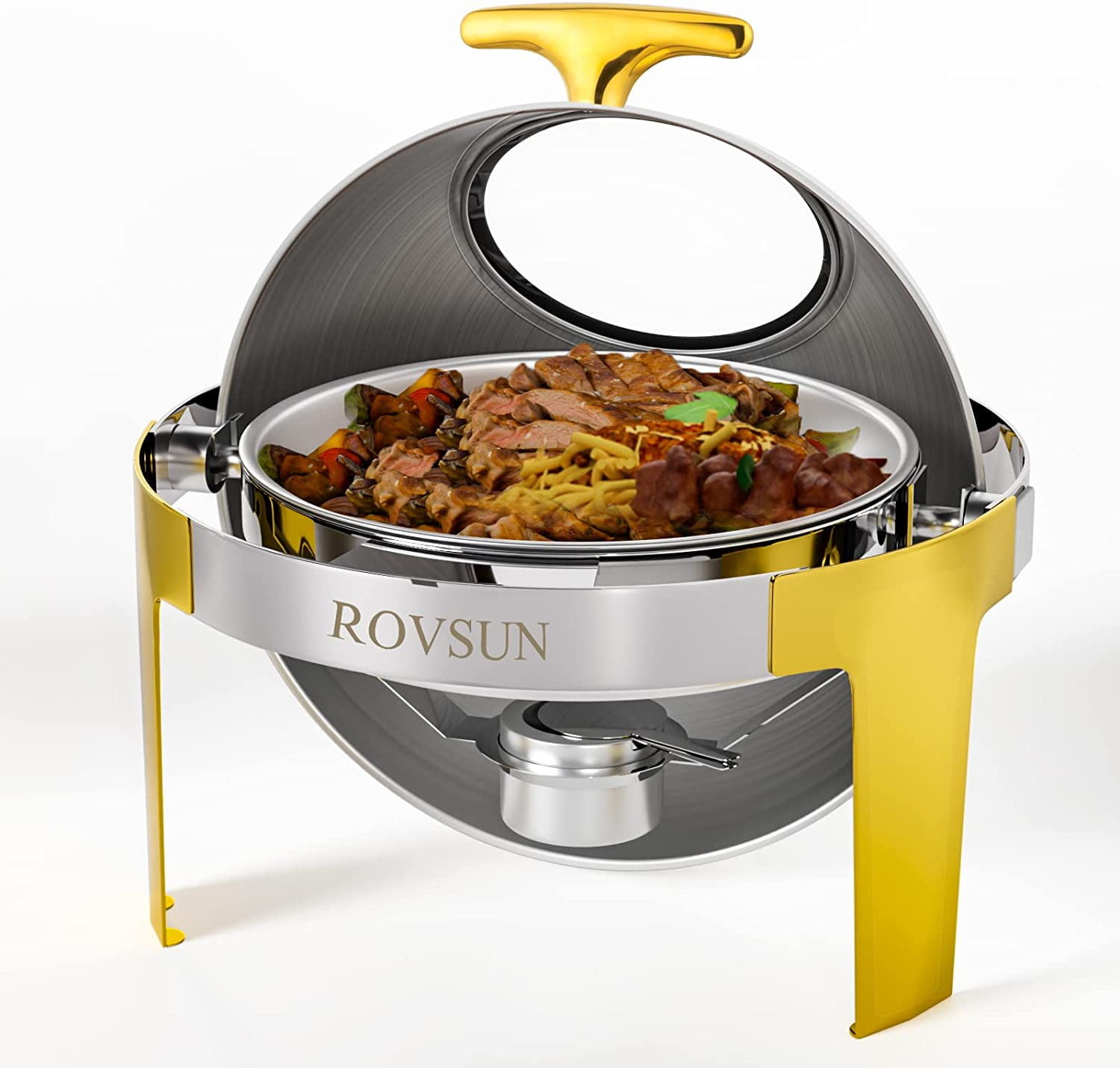 ROVSUN 6 Quart Stainless Steel Chafing Dish - Hot & Cold Food Catering ...