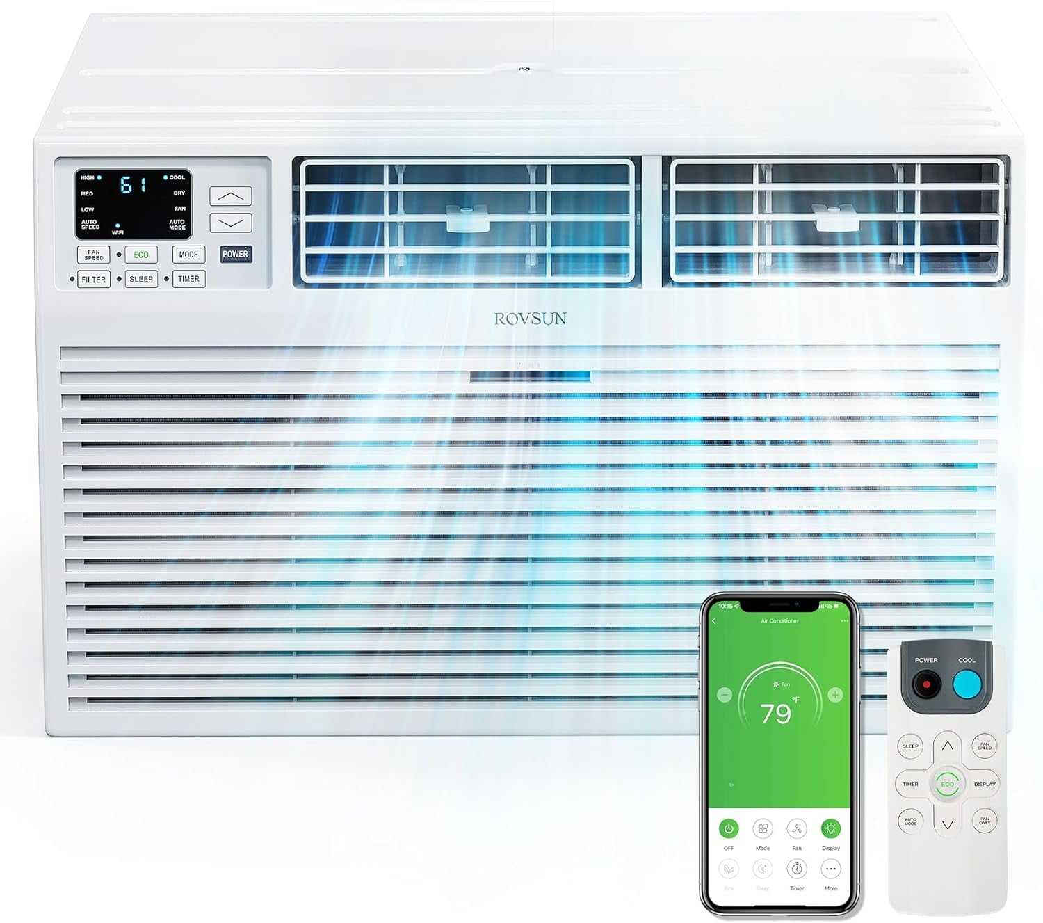 VINGLI Smart 10000 BTU Through the Wall Air Conditioner with Remote ...