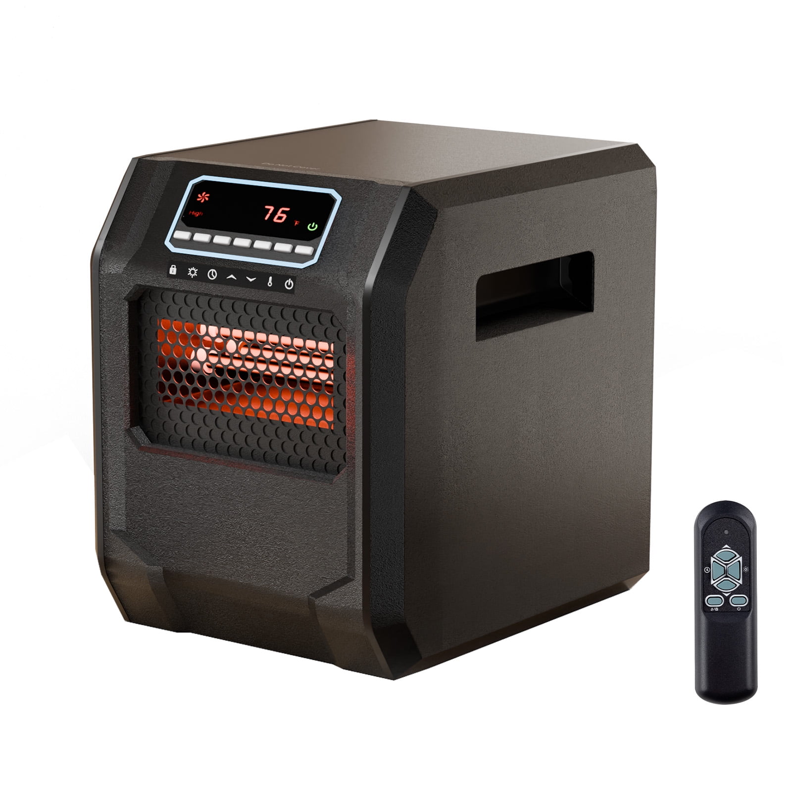 ROVSUN Space Heater w/Remote & Timer, 12”H Electric Infrared Quarts ...