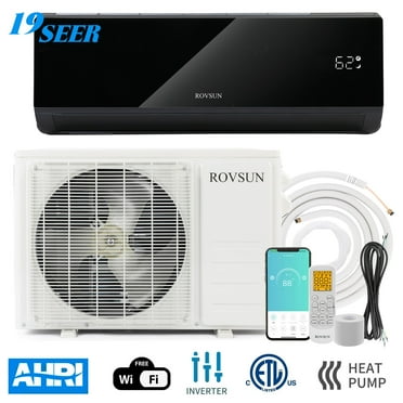 9000BTU Wifi Enabled Mini Split Air Conditioner& Heater, 23 SEER2 230V Wall-Mounted Ductless AC ...